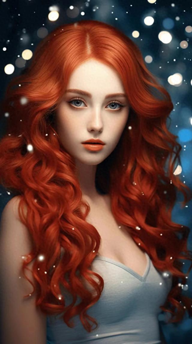 A graceful, charming curly-haired beauty with a peerless face and ...