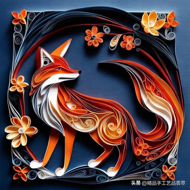 "Paper quilling work" The beauty of the fox: keenness and charm ...