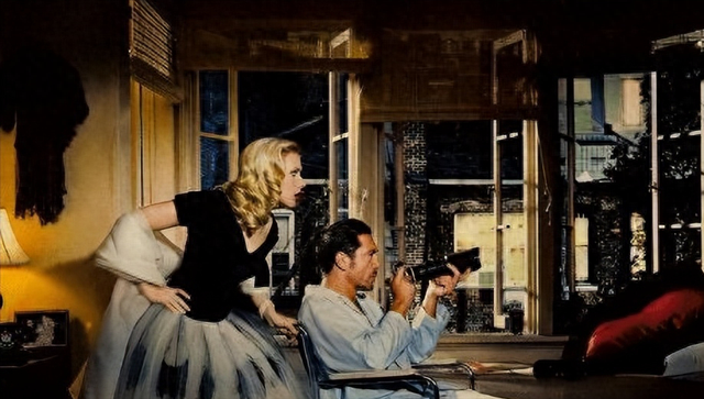 "Rear Window": A man can only observe his neighbors through the window ...